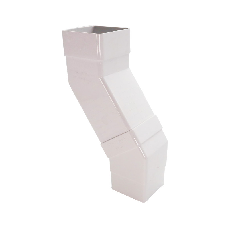 Gutter 65mm Square Adjustable Offset Bend White | Guttering System